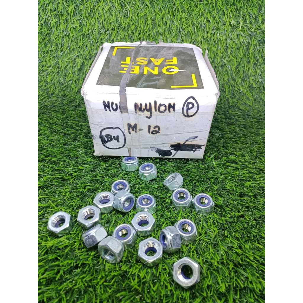 Jual Mur / Nut Nylon Besi Putih M12 P1.75 | Shopee Indonesia