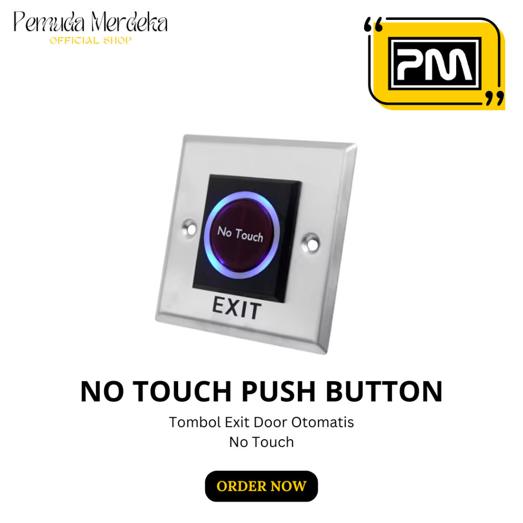 Jual Push Button No Touch Stainless Exit Button Access Control Anti ...