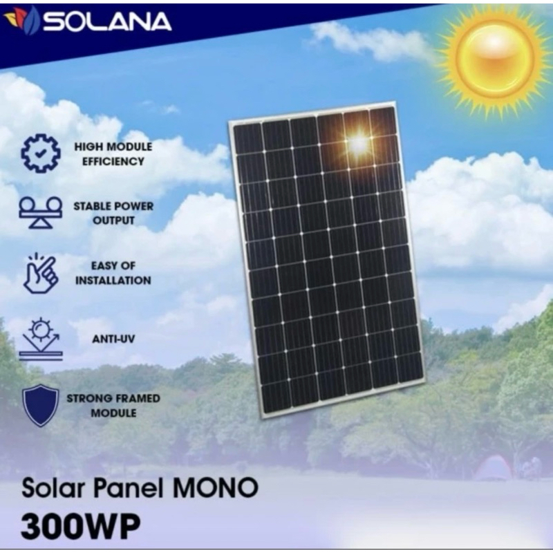 Jual Solana Solar Panel Mono 300WP PV Modul Solar Cell 300 WP Mono ...