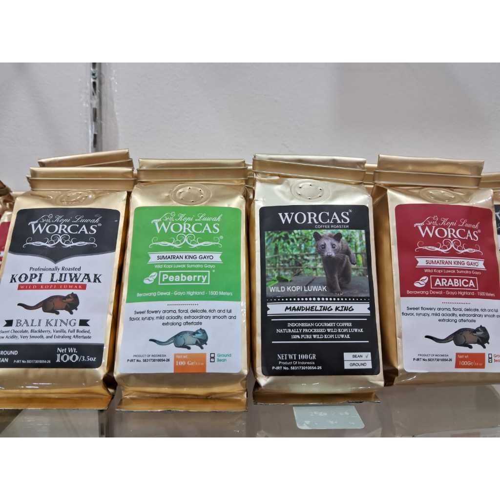 Jual WORCAS SUMATRAN KING GAYO ARABICA [NON BOX], 100% PURE LUWAK ...