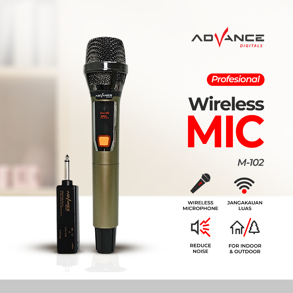 Jual Advance MIC-102 Mic Profesional Wireless Microphone Garansi Resmi ...