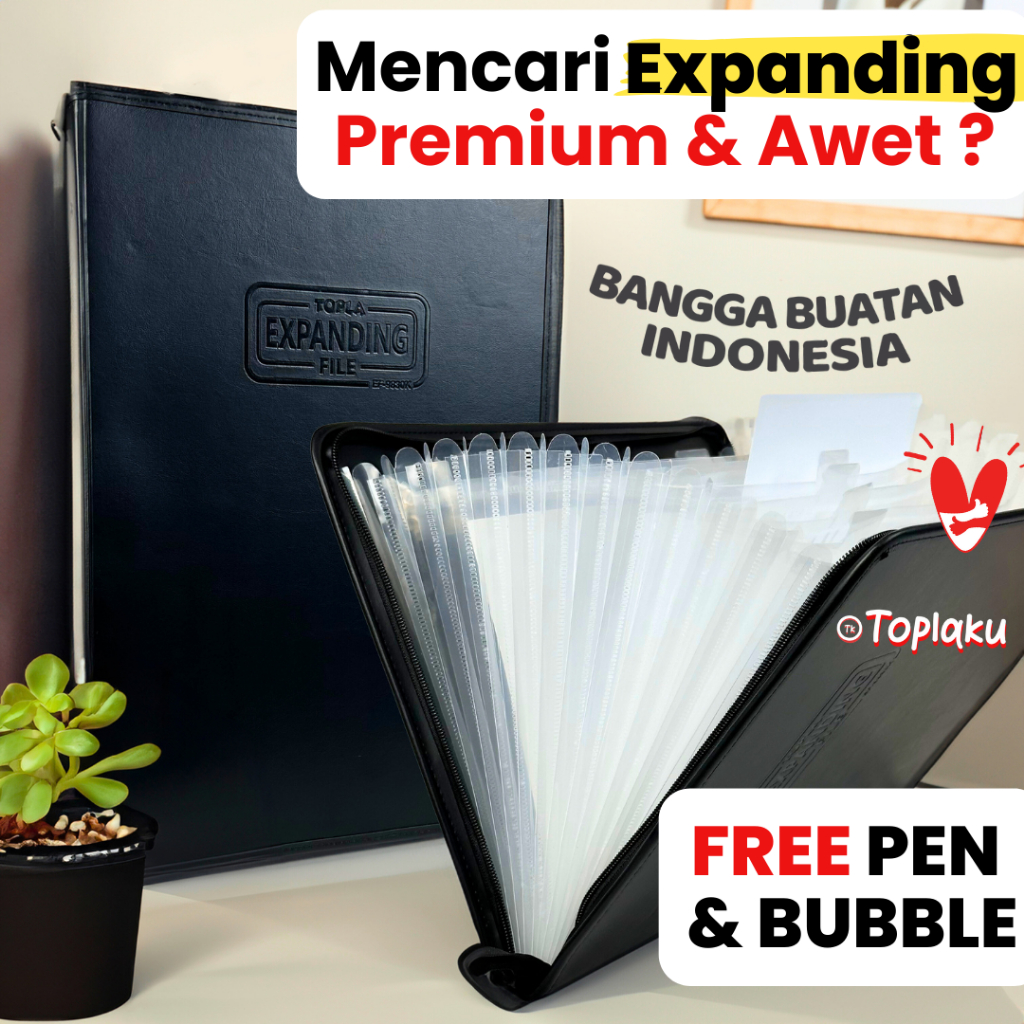 Jual Map Expanding File 13 Sekat Kulit Anti Air Tas Dokumen Keeper F4 ...