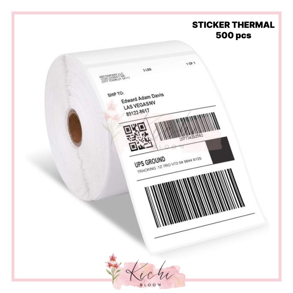 Jual LABEL STICKER THERMAL 100 X 150 BARCODE 100X150 UKURAN A6 - 500 pcs | Shopee Indonesia