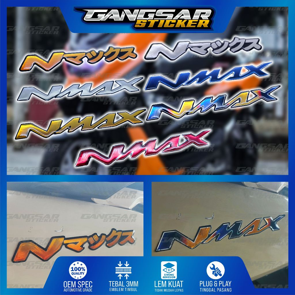 Jual emblem timbul yamaha nmax / emblem nmax jepang / emblem nmax ...