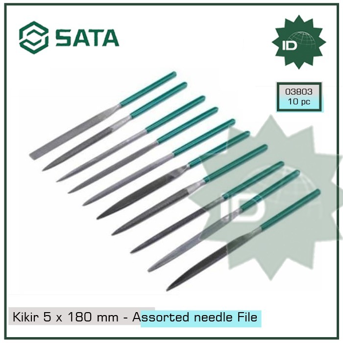 Jual KIKIR 03803 - 10PC. ASSORTED NEEDLE FILE SET 5X180MM SATA TOOLS ...