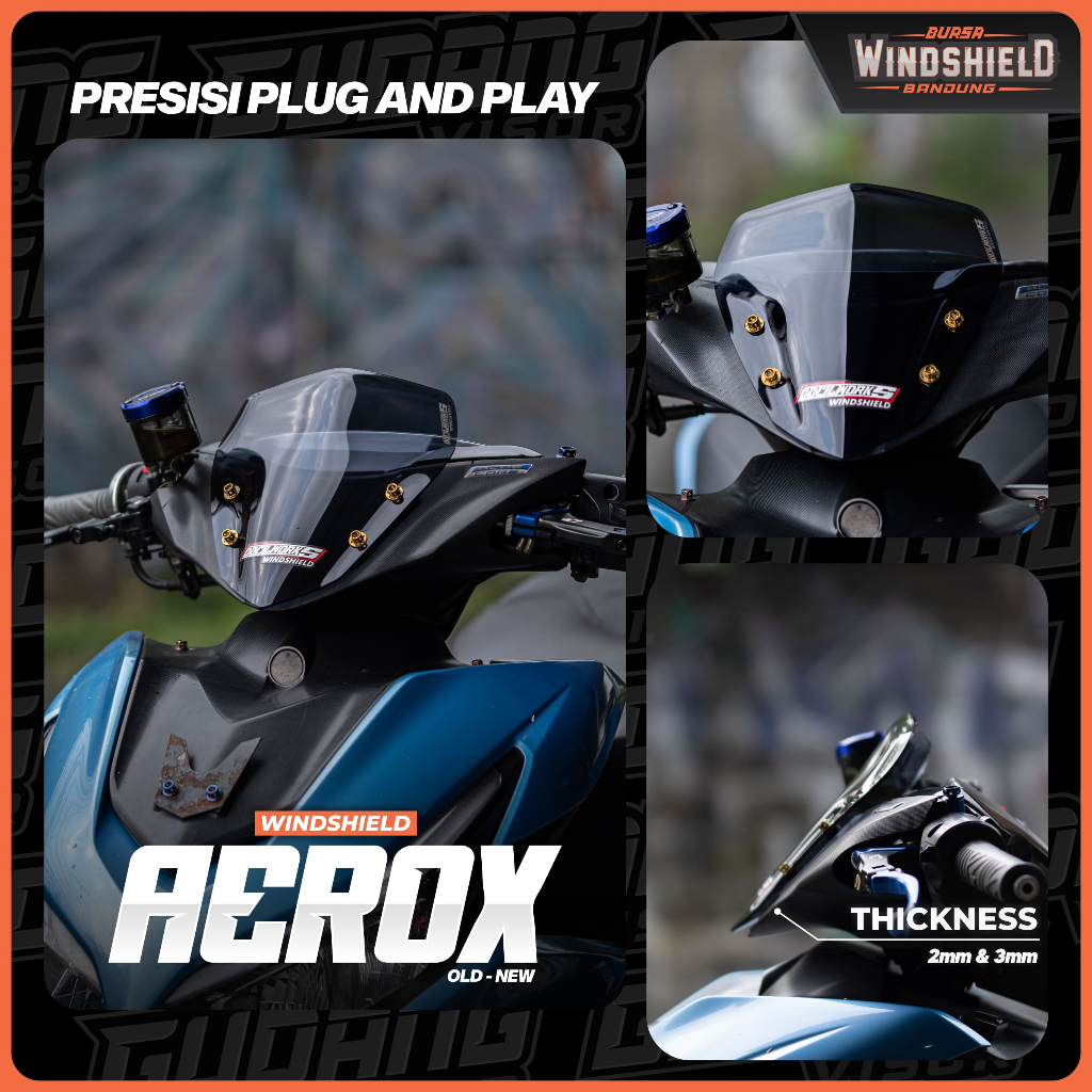 Jual Visor Windshield Aerox Standar Bening | Shopee Indonesia