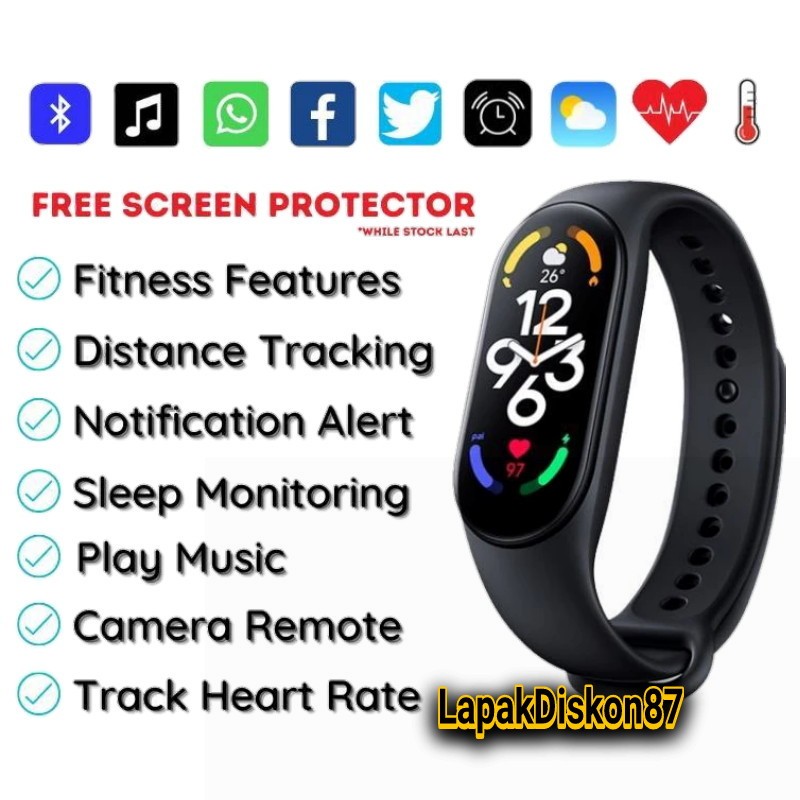 Jual Smartwatch M4 M5 M6 M7 Waterproof Jam Tangan Pintar Sport Pria Wanita Digital Anti Air ...