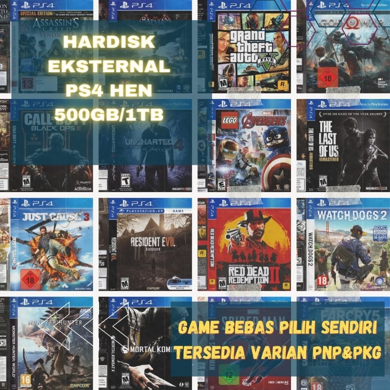 Jual HARDISK EKSTERNAL PS4 HEN PNP & PKG | Shopee Indonesia