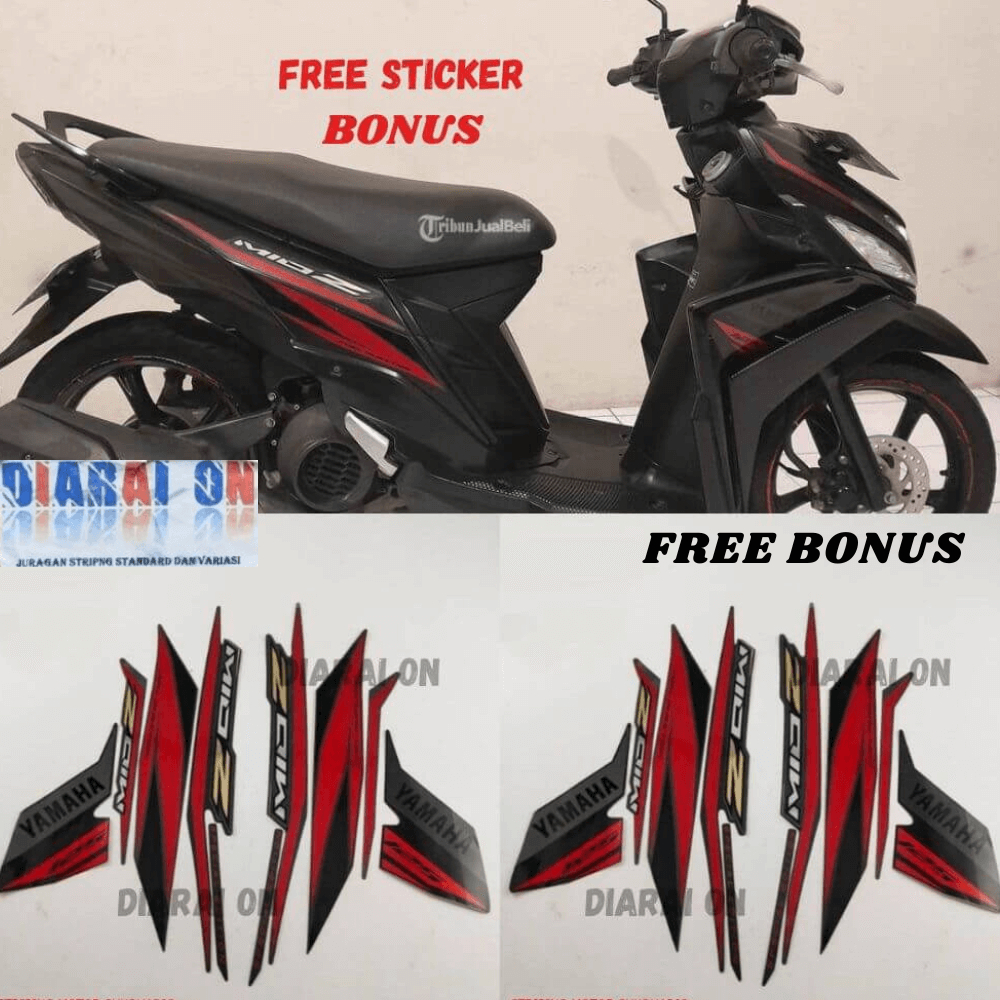 Jual Stiker Striping Yamaha Mio Z 2016 2017 - Mio Z 125 Mio Hitam Murah ...