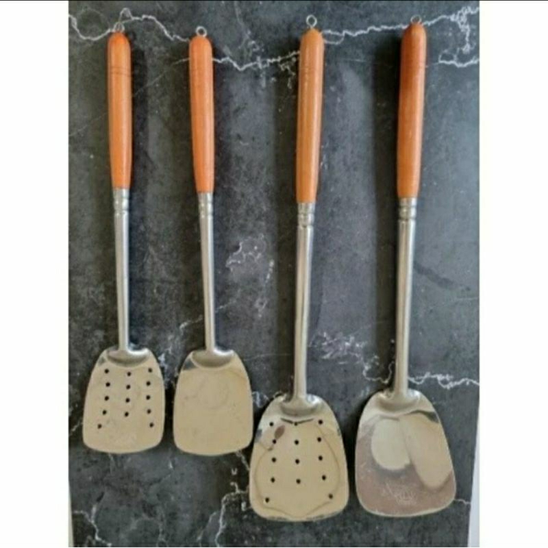 Jual Sodet Sutil Stainless Steel Tebal Gagang Kayu (Sodet TJ) | Shopee ...