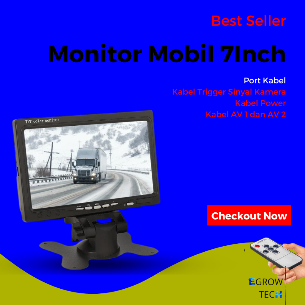 Jual EGROW Yoelbaer Layar Monitor Mobil TFT LCD 7 Inch - C-T703 ...