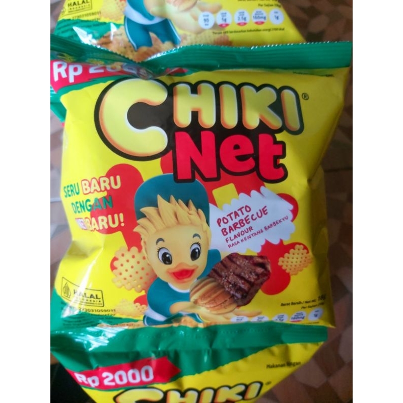 Jual [1 RENTENG] Chiki Net Potato Barbeque Isi 10 x 18 g | Shopee Indonesia
