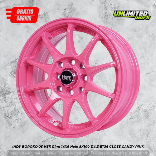 Jual Velg Racing Warna Pink HSR Original R14 INDY BestFor Ayla, Sigra ...