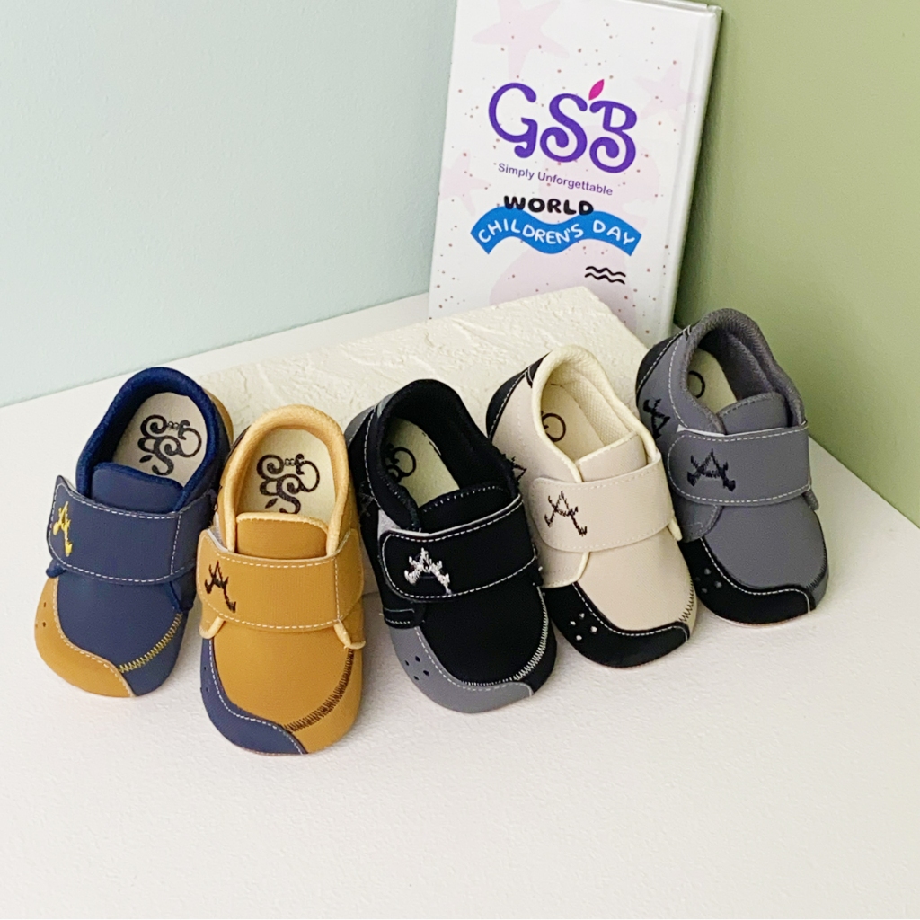Jual sepatu bayi baby shoes prewalker laki laki umur 2 - 12 bulan model ...
