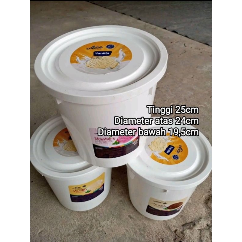 Jual Box Ember Aice Bekas Es Krim 8 Liter Plus Tutup Murah Sedikit ...