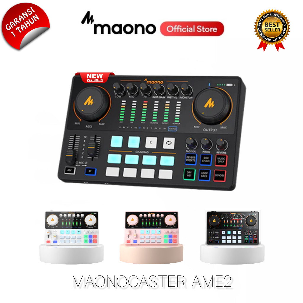 Jual MAONO AME2 Soundcard Studio Audio Interface for PC Smartphone Live ...