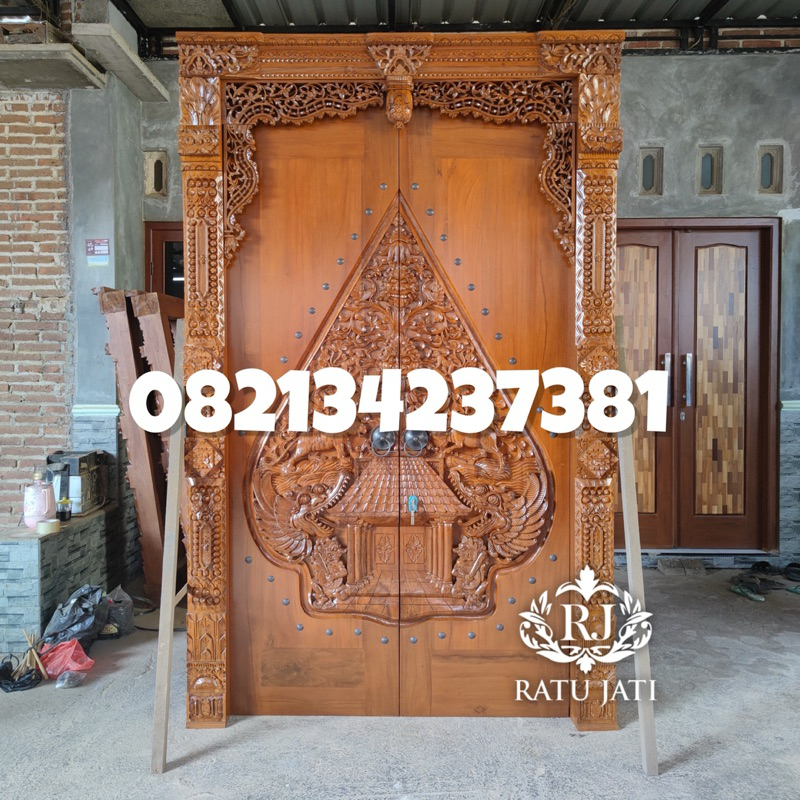 Jual Pintu ukir gapura gebyok minimalis super mewah gunungan wayang ...