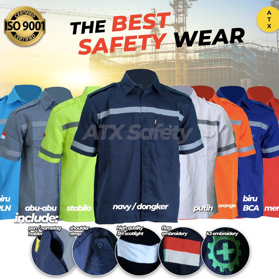 Jual Best Product Wearpack Safety ATX Atasan Safety Kemeja Safety ...