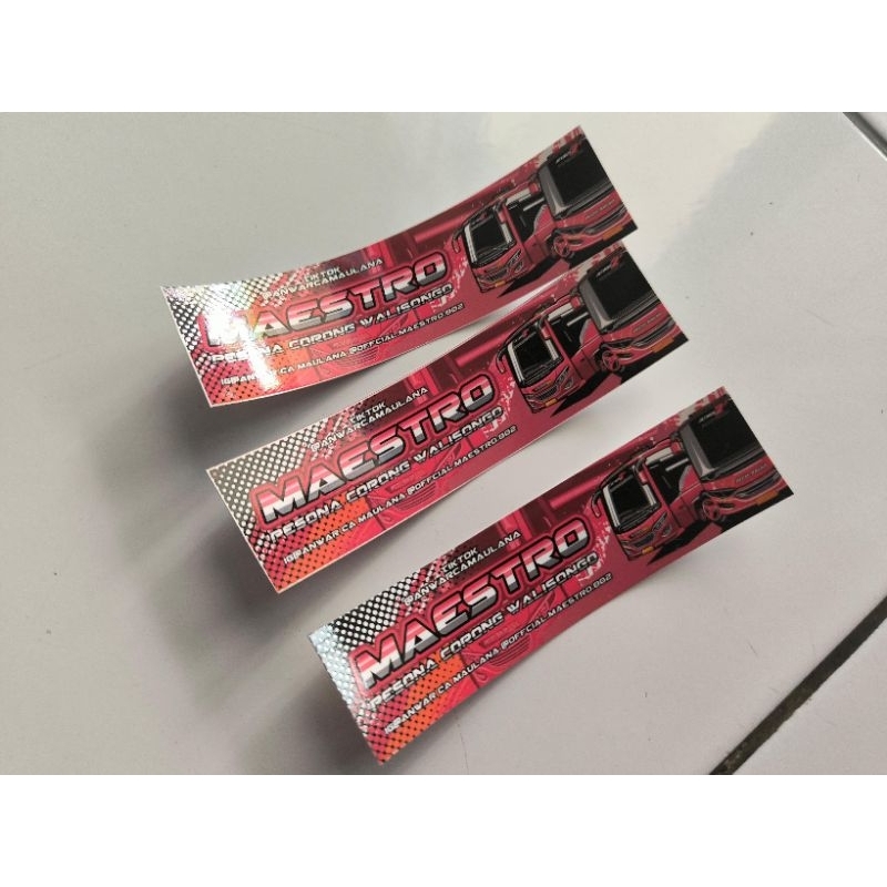 Jual Stiker Bus Telolet basuri PECEL BALAP MAESTRO ori 100% | Shopee ...
