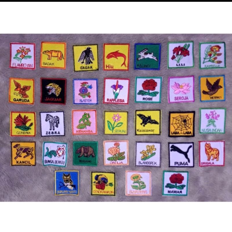 Jual BADGE PRAMUKA REGU PUTRI NAMA NAMA BUNGA | Shopee Indonesia