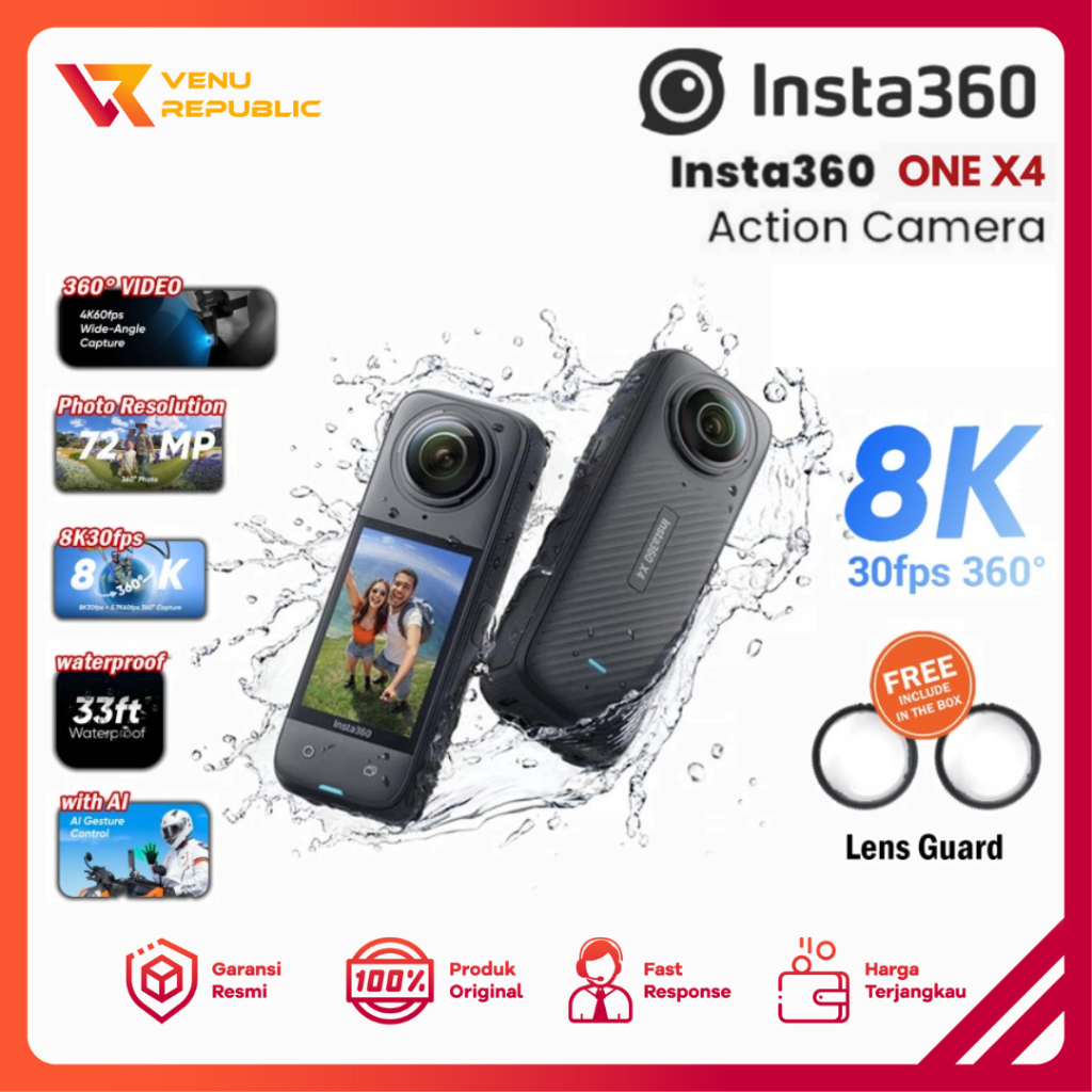 Jual Insta360 X4 Ultimate 8K 360 Action Cam Insta 360 ONE X4 Action Camera | Shopee Indonesia