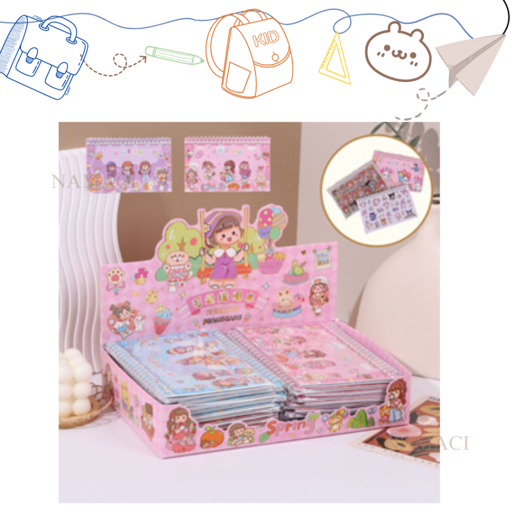 Jual Sticker book anak anak sticker anak perempuan sticker korea ...