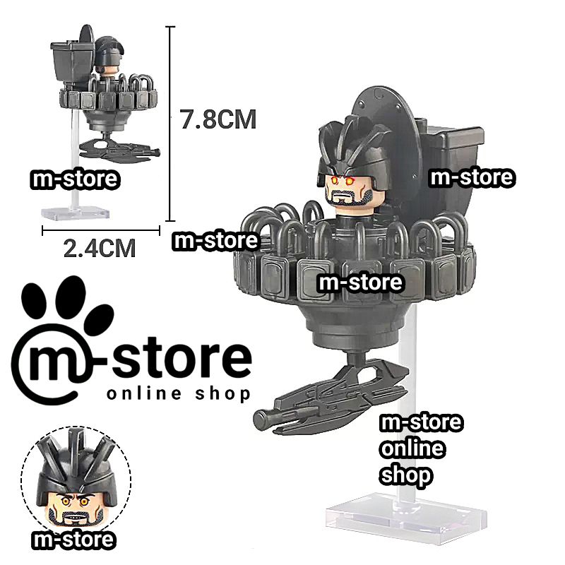 Jual brick skibidi toilet assailant astro toilet mini toy figure ...