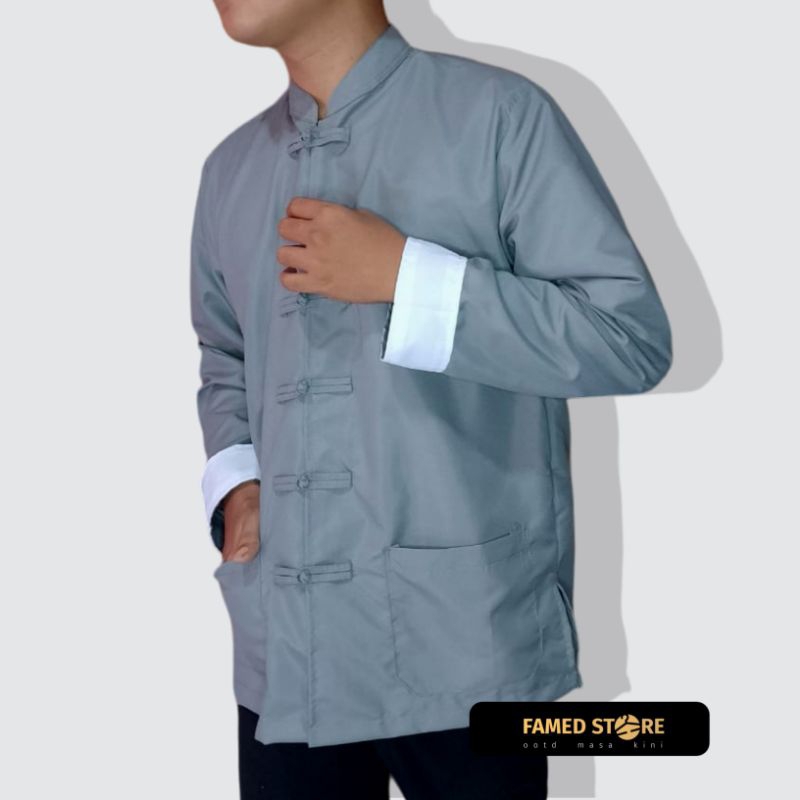 Jual Kemeja Cheongsam / Kemeja IP Man / Koko lengan panjang pria ...