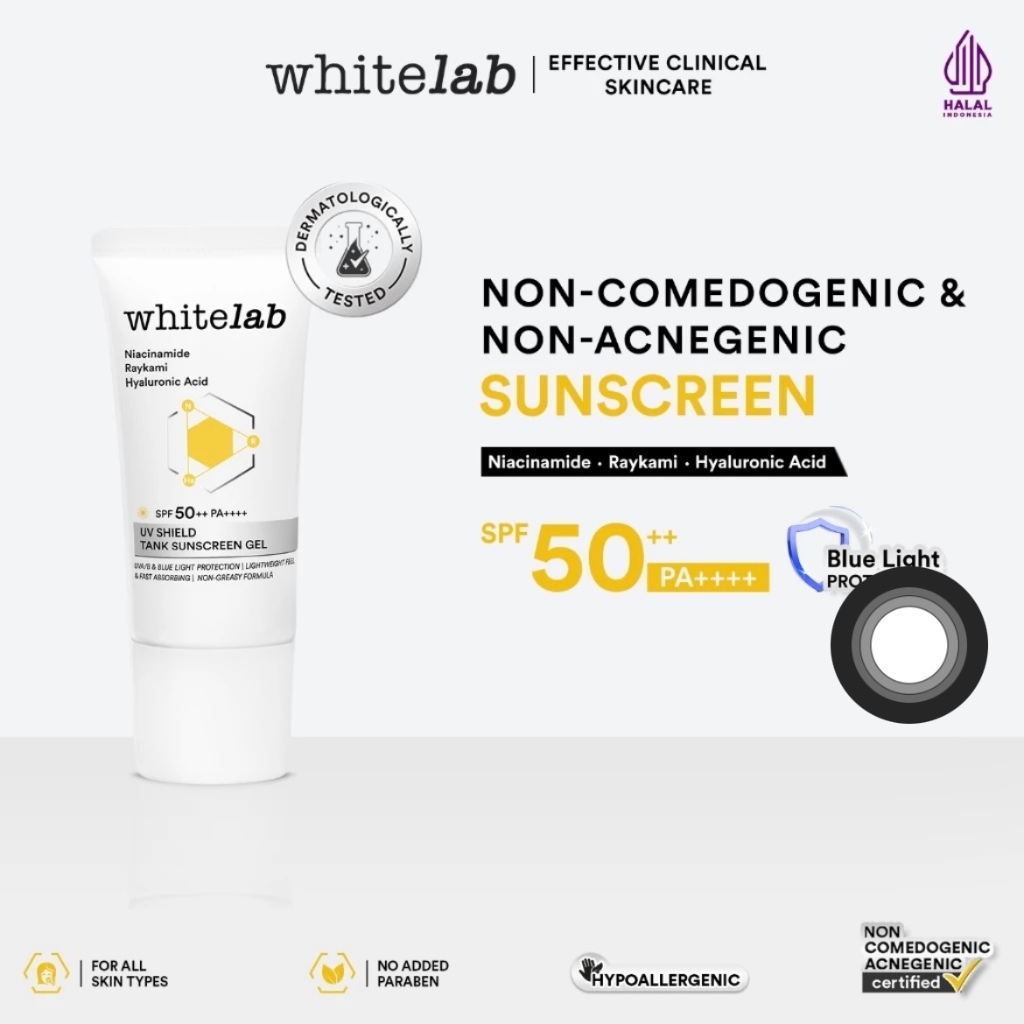 Jual Whitelab UV Shield Tank Sunscreen Gel SPF 50++ PA++++ - Sunblock ...