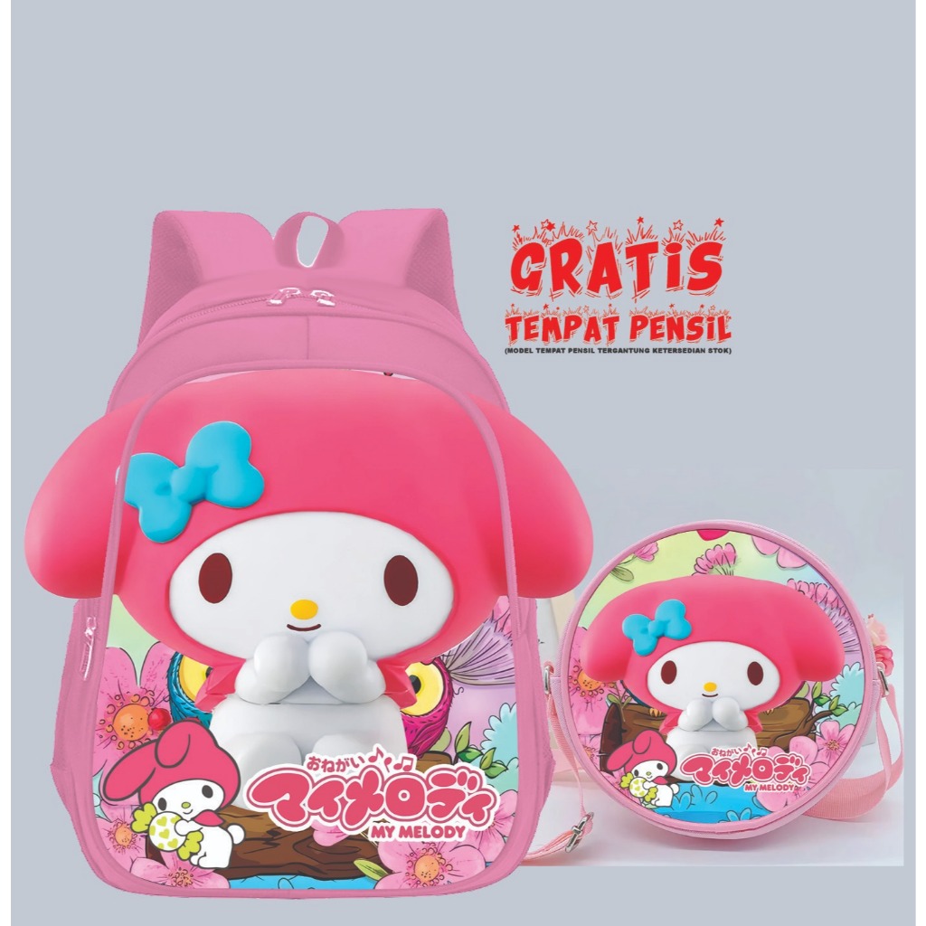 Jual Tas Kuromi My Melody Tas anak perempuan TK Tas Ransel Anak Sekolah TK Tas Ransel Anak ...