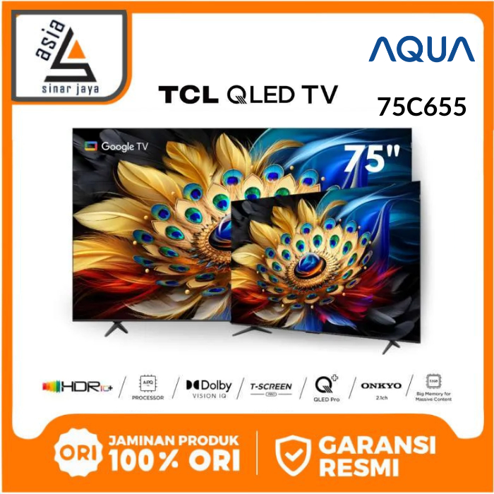 Jual TCL 75C655 QLED PRO 4K UHD 75 Inch Smart Google TV w/ ONKYO 2.1CH | Shopee Indonesia