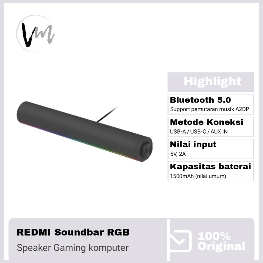 Jual Xiaomi Redmi Speaker soundbar komputer Bluetooth AUX, koneksi ...