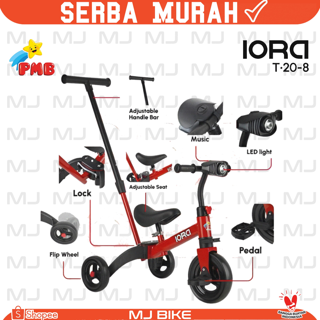 Jual Balance bike 3 in 1 F 701 / F 702 / F 703 / Nuwa T32 / Iora T20-8 / Iora T20-7 nano sepeda ...