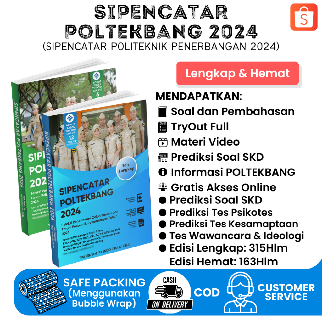 Jual Terbaru SIPENCATAR POLTEKBANG 2024 (Edisi Lengkap &Edisi Hemat + Free Akses Online)Kisi ...