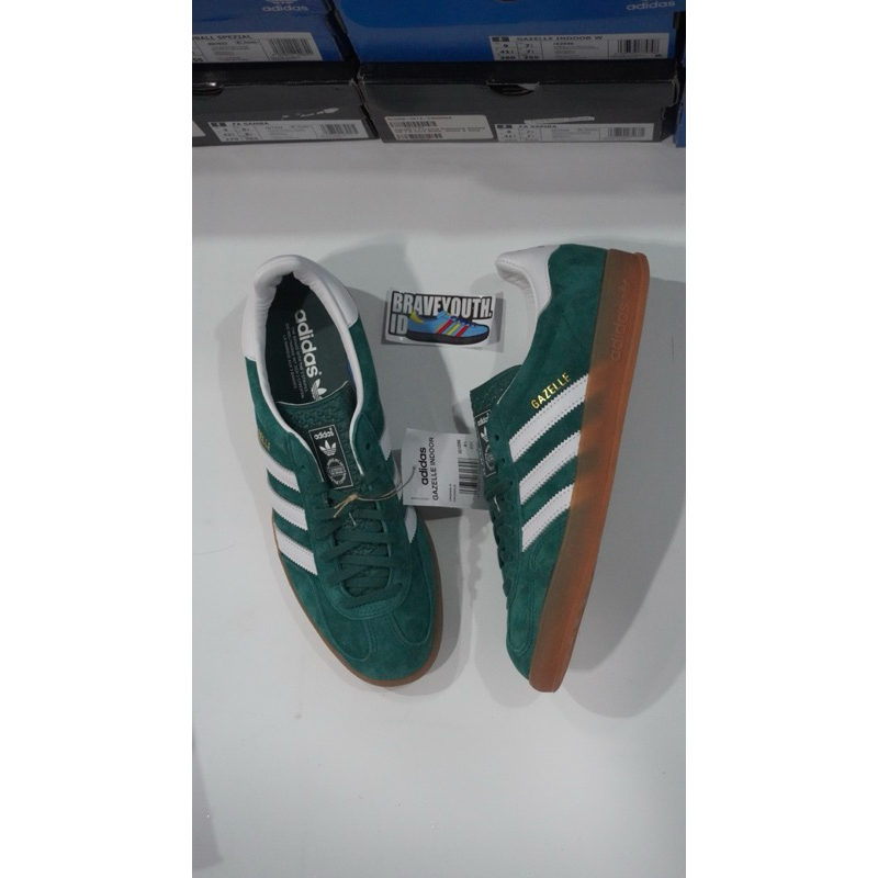 Jual Adidas Gazelle Indoor Collegiate Green White Originals - IG1596 ...