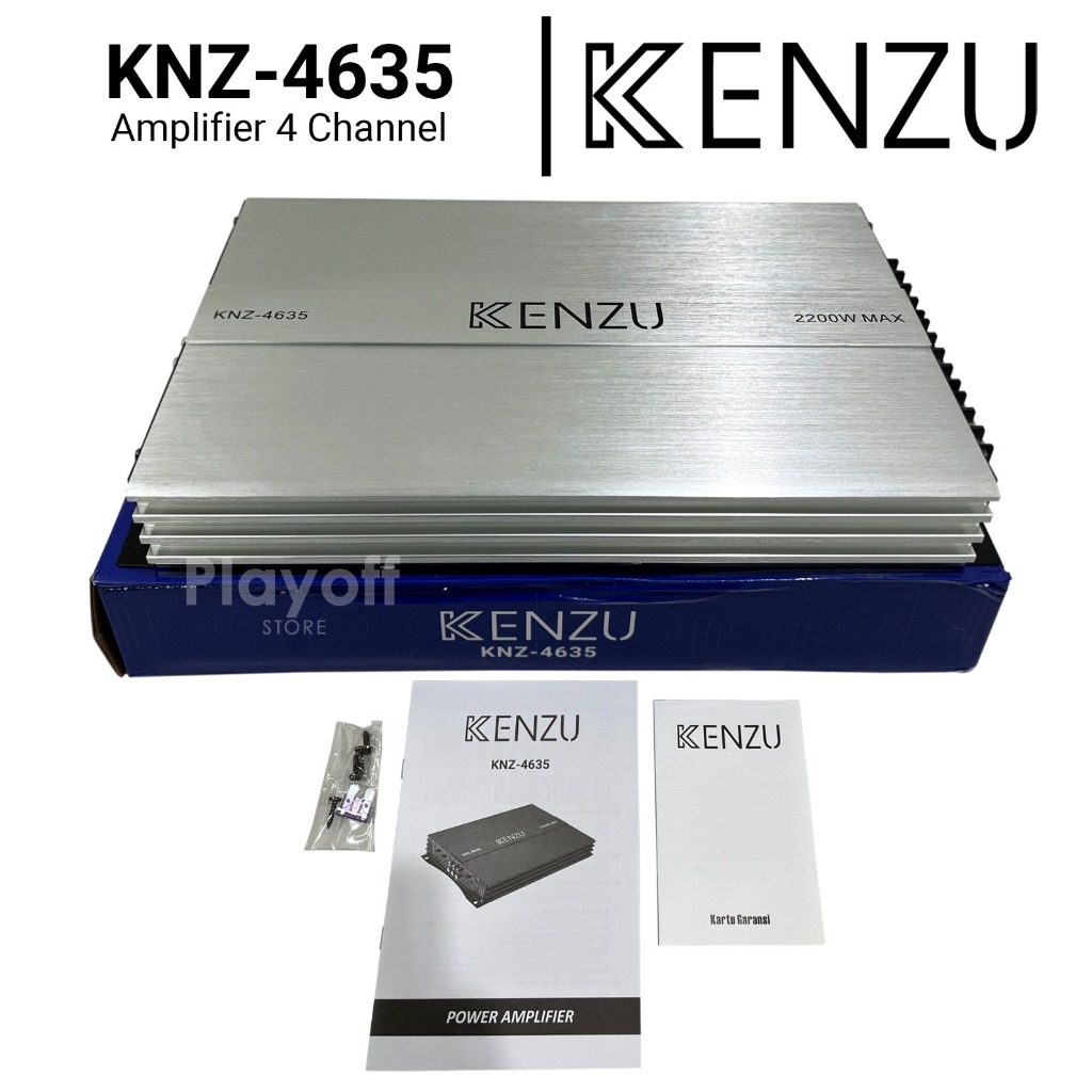 Jual Power Amplifier Mobil 4 Channel Kenzu 4635 Black and Silver ...