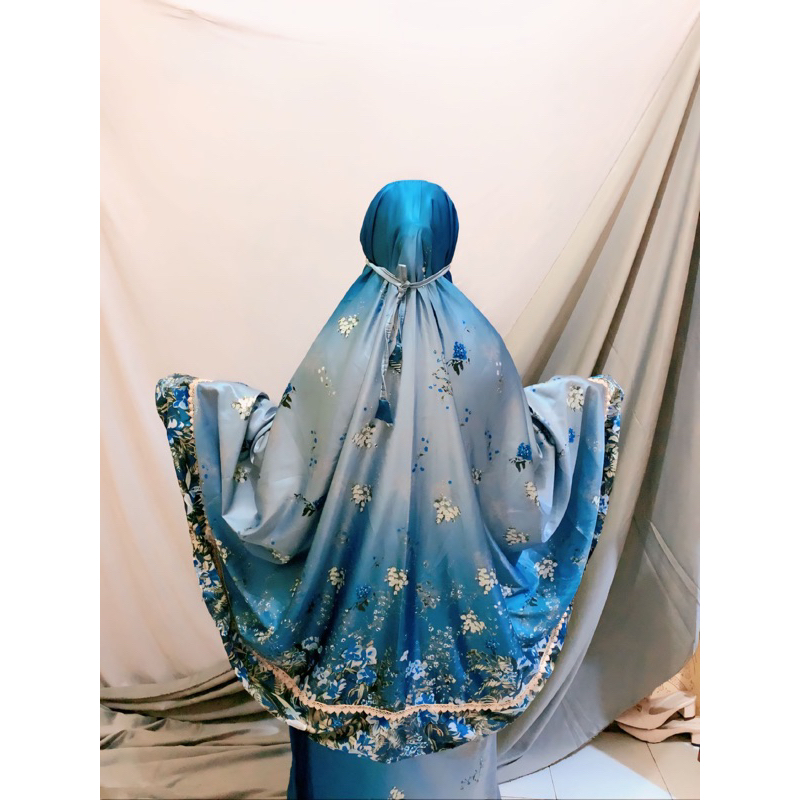 Jual MUKENA DEWASA GRADASI MOTIF BUNGA RENDA GIPER 2in1 FREE TAS ...