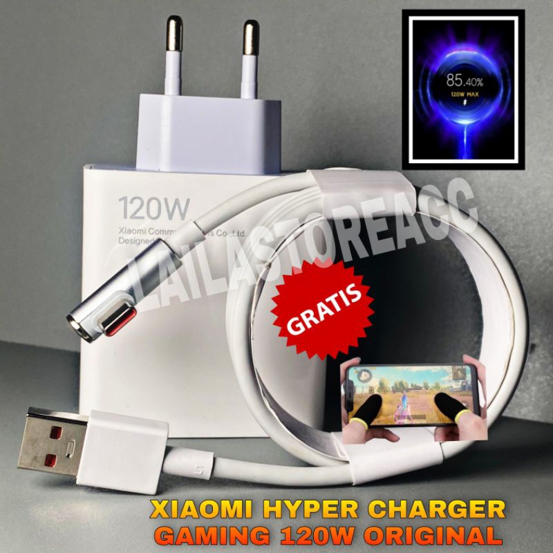 Jual (GAMING) Hyper Charger Xiaomi 120W Type C Turbo Charger Poco X3 X4 X5 M4 M5 F3 PRO F4 GT Mi ...