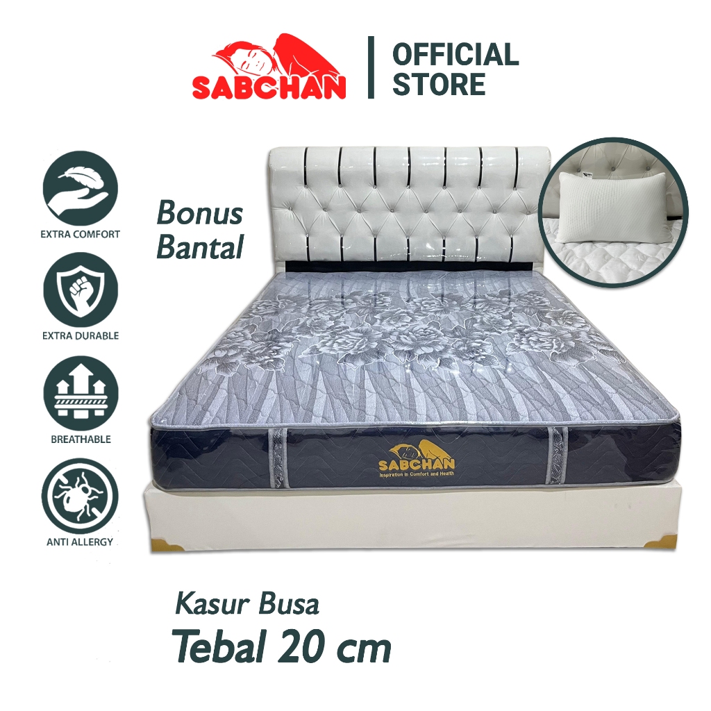 Jual Kasur Hotel Busa Dengan Cover Knitted Quilt Tebal 20cm | Shopee ...