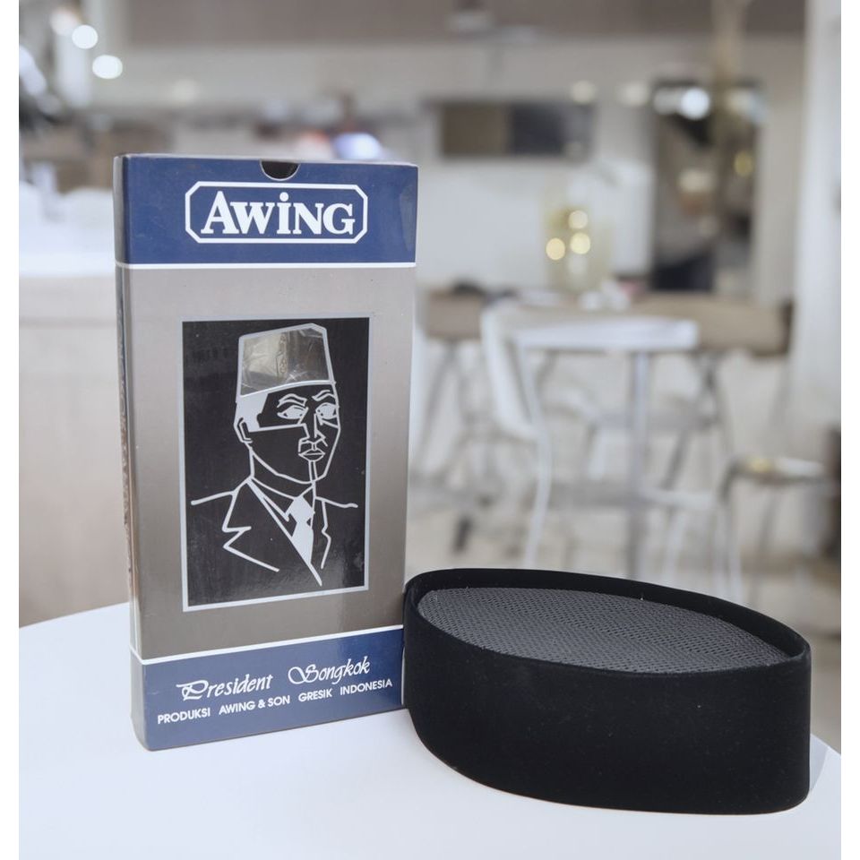 Jual Peci Awing Songkok Hitam Awing Full AC Awing Original | Shopee ...