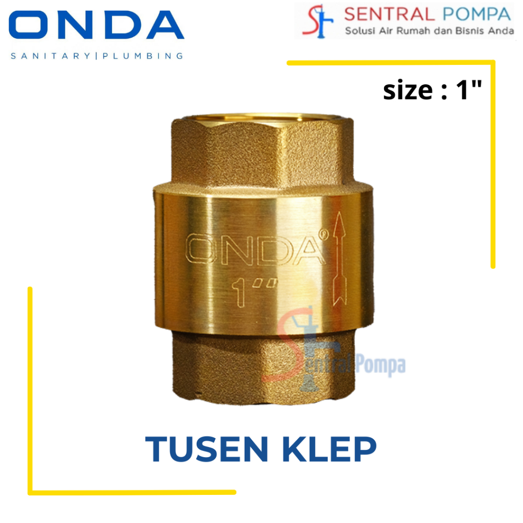 Jual Onda Tusen Klep Kuningan 1 Inch Tesen / Foot Valve | Sentral Pompa ...