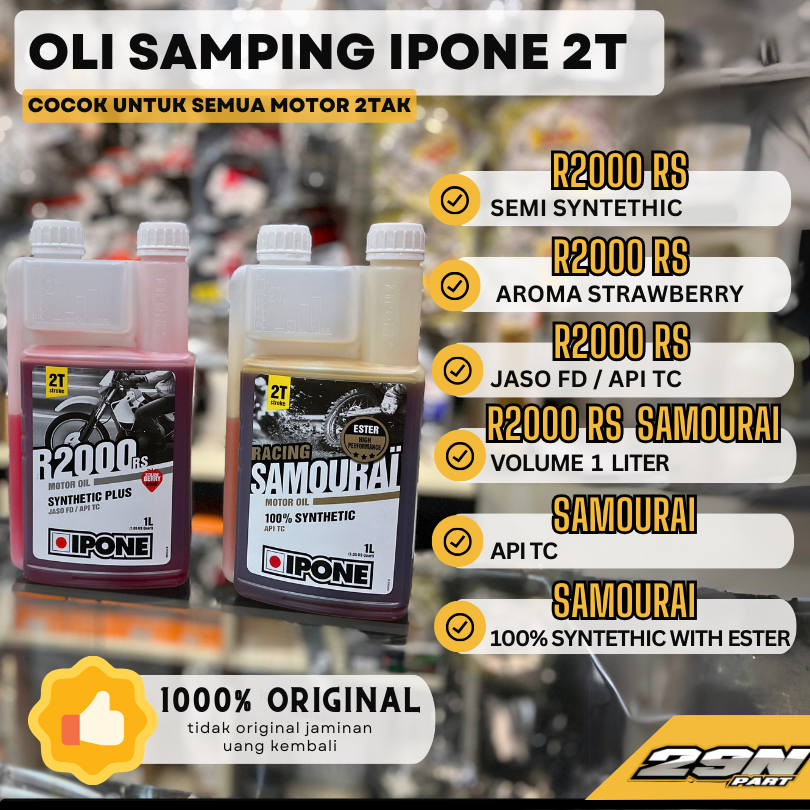 Jual Oli Samping ORIGINAL IPONE Samourai Samurai & R2000 RS Strawberry ...