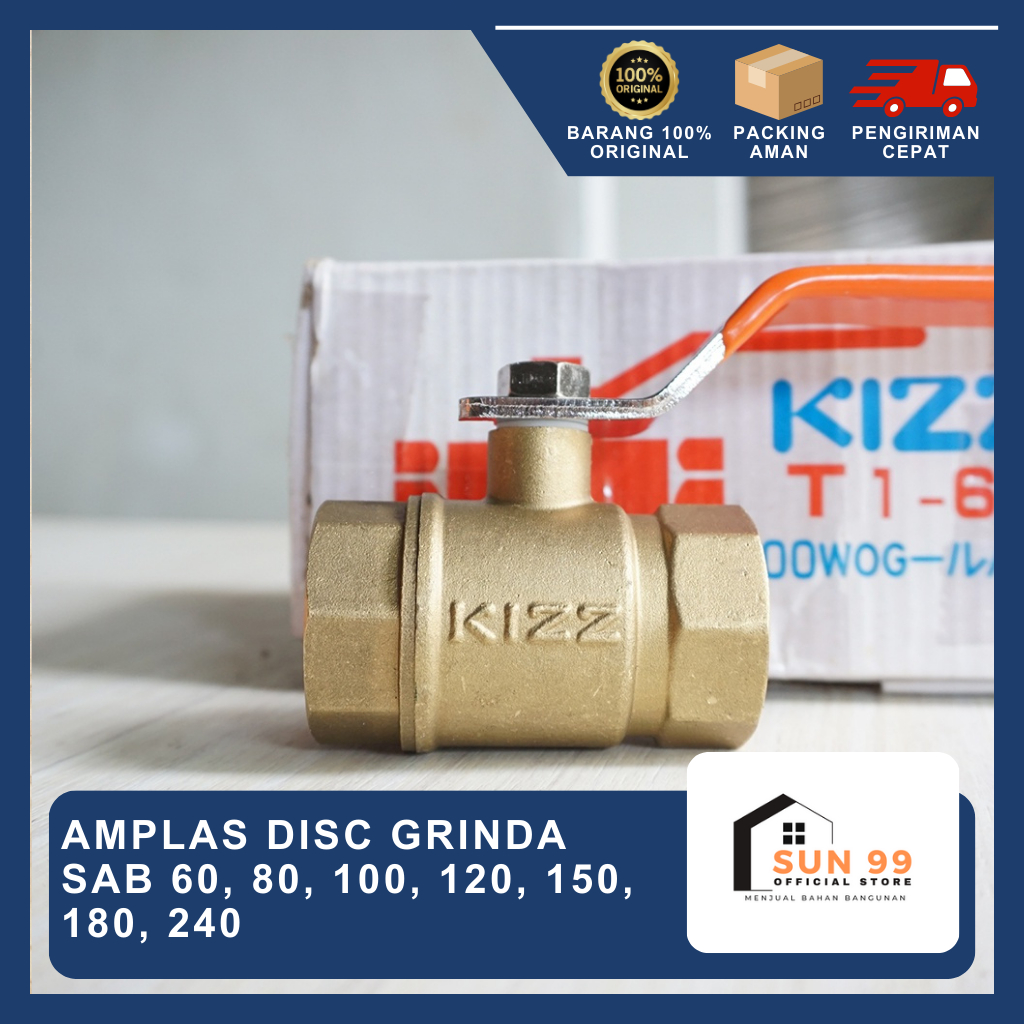 Jual Ball Valve / Stop Kran Kuningan KIZZ 1" Inch | Shopee Indonesia