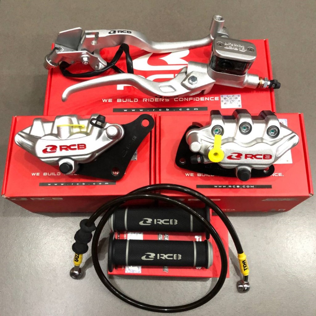 Jual Paketan Master Rem RCB E3 kotak 14mm Set kanan kiri kopling Silver ...