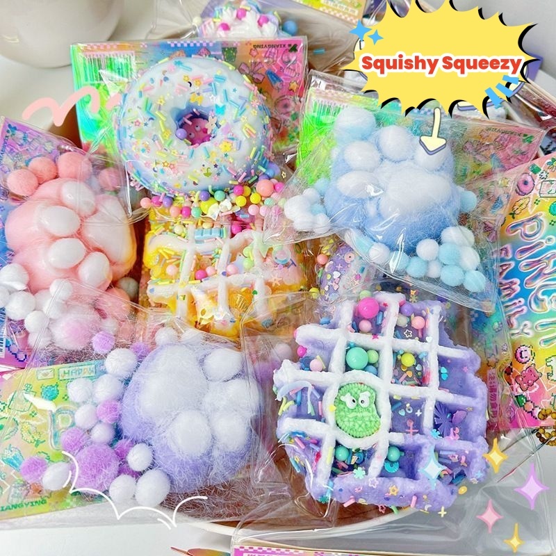 Jual 【Squishy Squeezy 】Taba Cat Paw Stress Relief Toy Donut Fun Toys ...