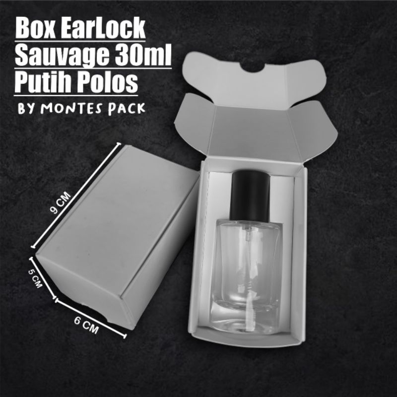 Jual BOX EARLOCK | untuk botol sauvage 30ml | box parfum earlock Putih hitam | Shopee Indonesia