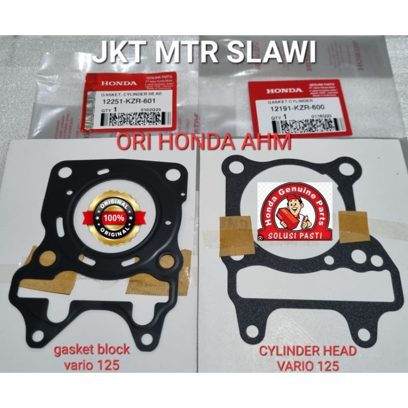 Jual 12191-KZR-600,12251-KZR-601 Gasket cylinder head gasket cylinder block vario 125 ori ahm ...