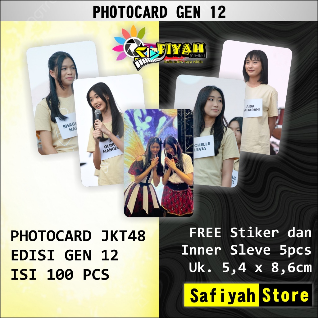 Jual Photocard JKT48 Edisi Gen 12 isi 100 Pcs Murah Ready Stok Limited Edition| Fanmade ...