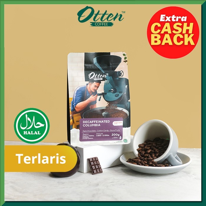 Jual Kopi Decaffeinated Columbia Sugar Cane Process 200g - Biji / Bubuk ...