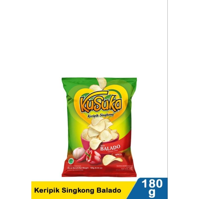 Jual Keripik Singkong Kusuka Rasa Balado 180g | Shopee Indonesia
